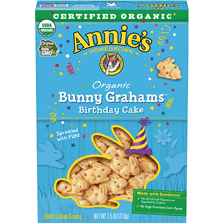 Organic Birthday Cake Bunny Grahams | Annie's Homegrown