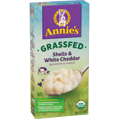 Organic Grass Fed Shells Mac & Cheese White Cheddar | Annie‘s